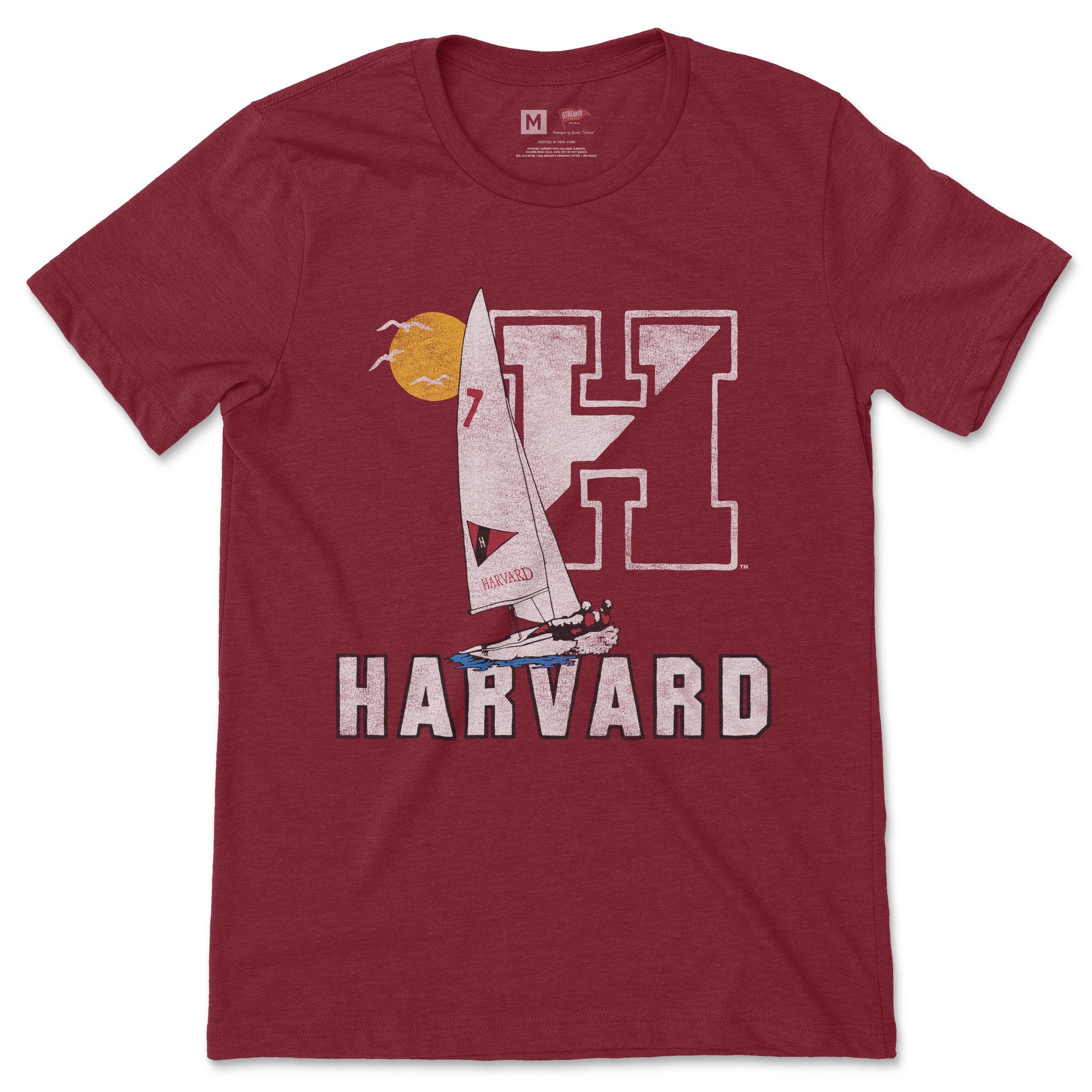 Streaker Sports Harvard Sailing Tee - Vintage Inspired Graphic Tee