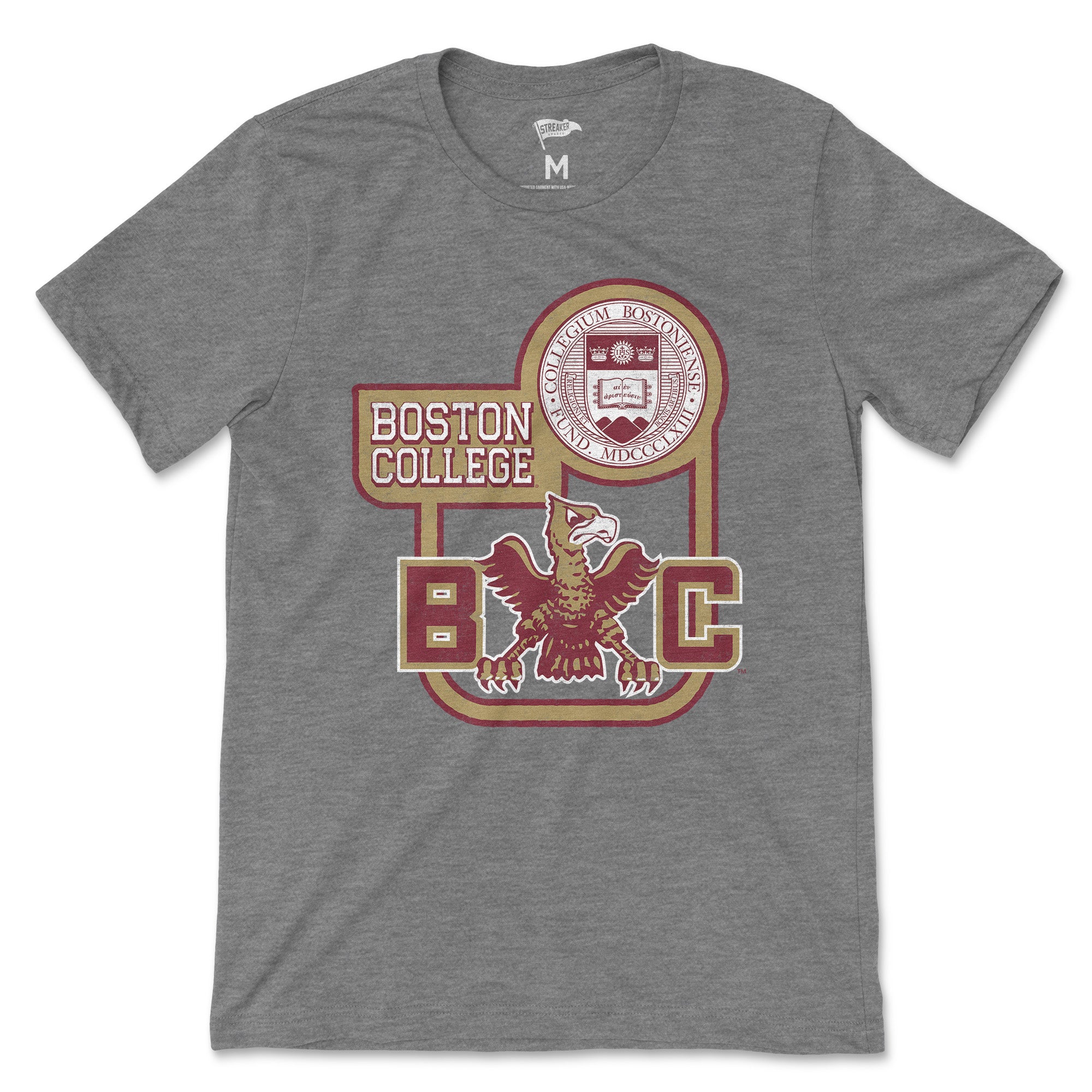 Boston College Vintage Crest Tee – Streaker Sports