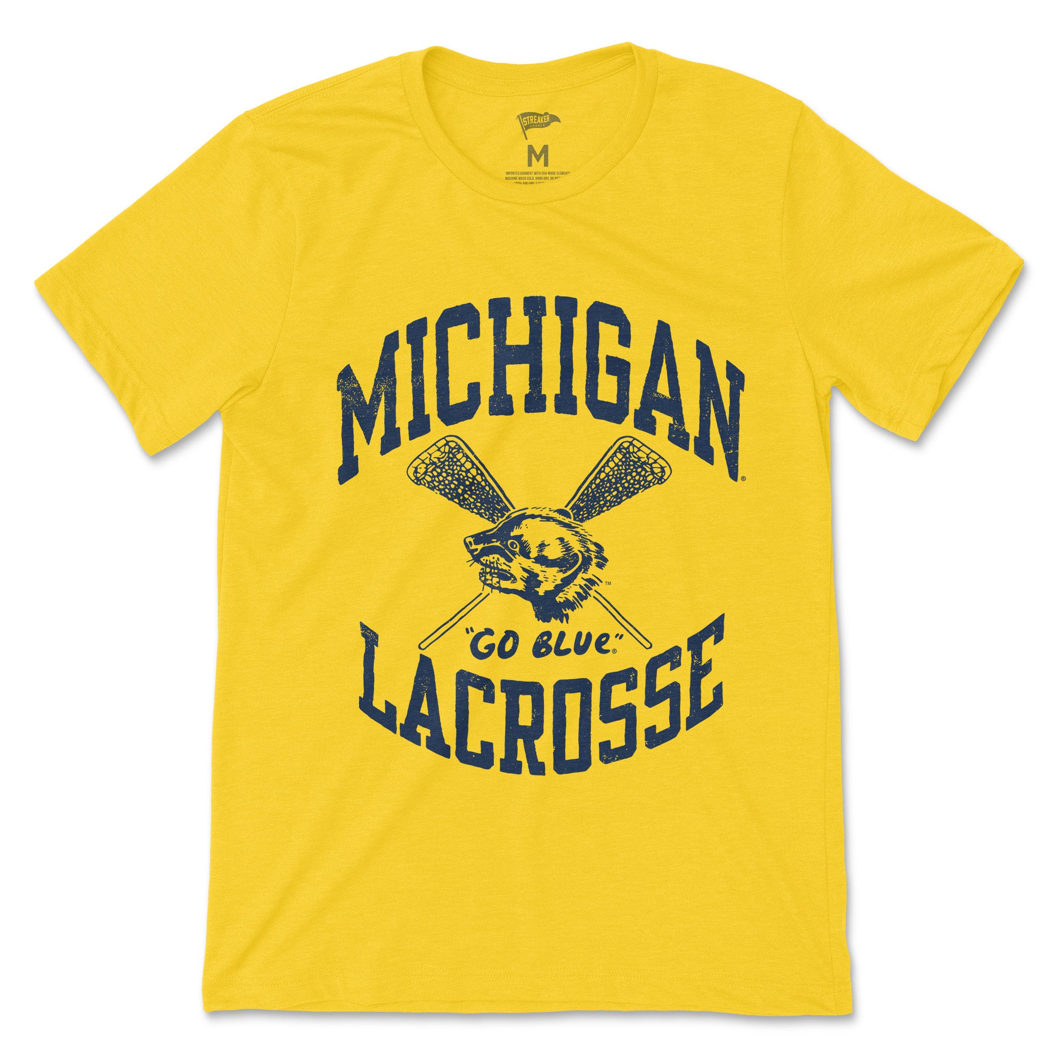 Michigan Vintage Lacrosse Tee | College Vault Exclusive – Streaker Sports