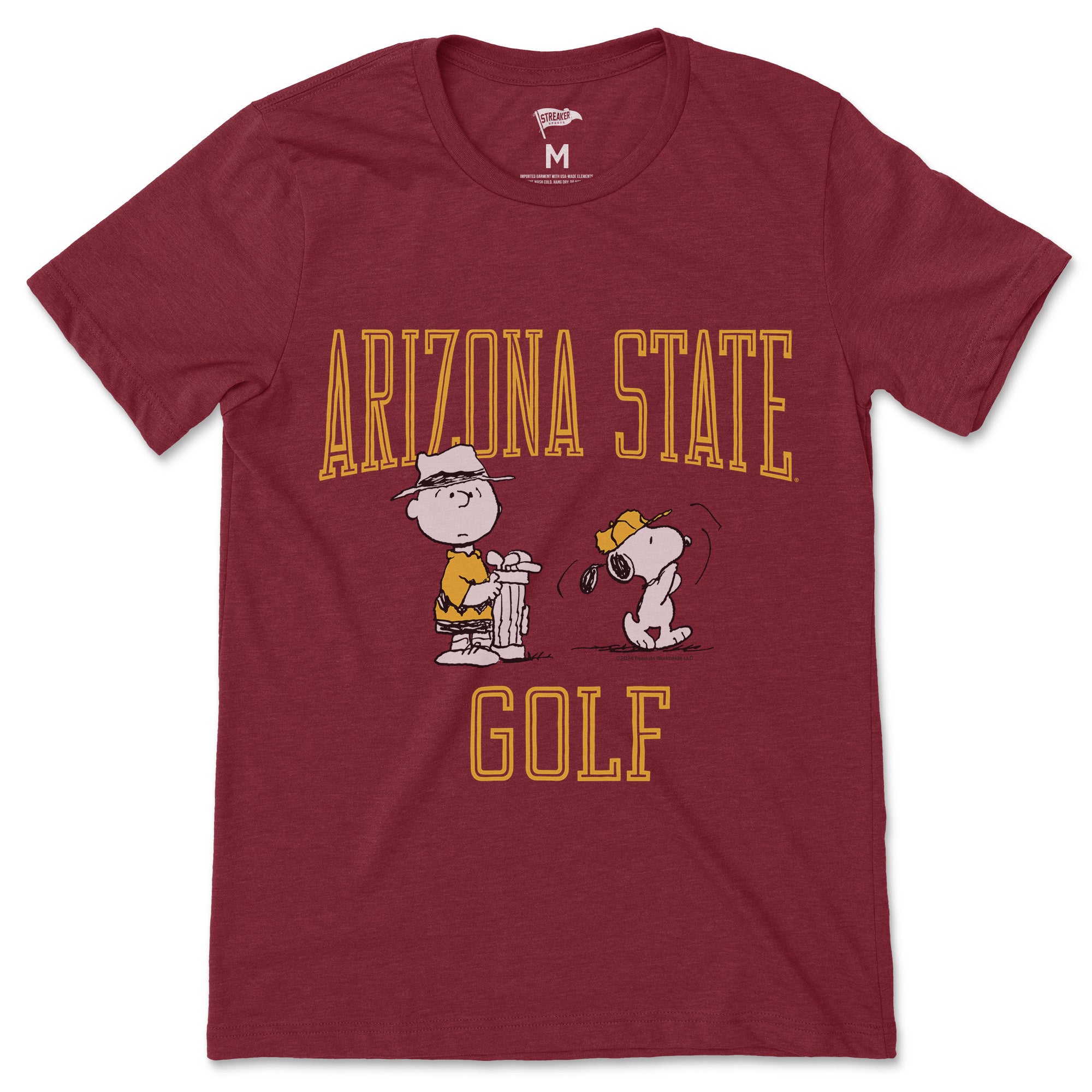 Streaker Sports x Peanuts ASU Golf Tee | The Ultimate Vintage Tee for ...