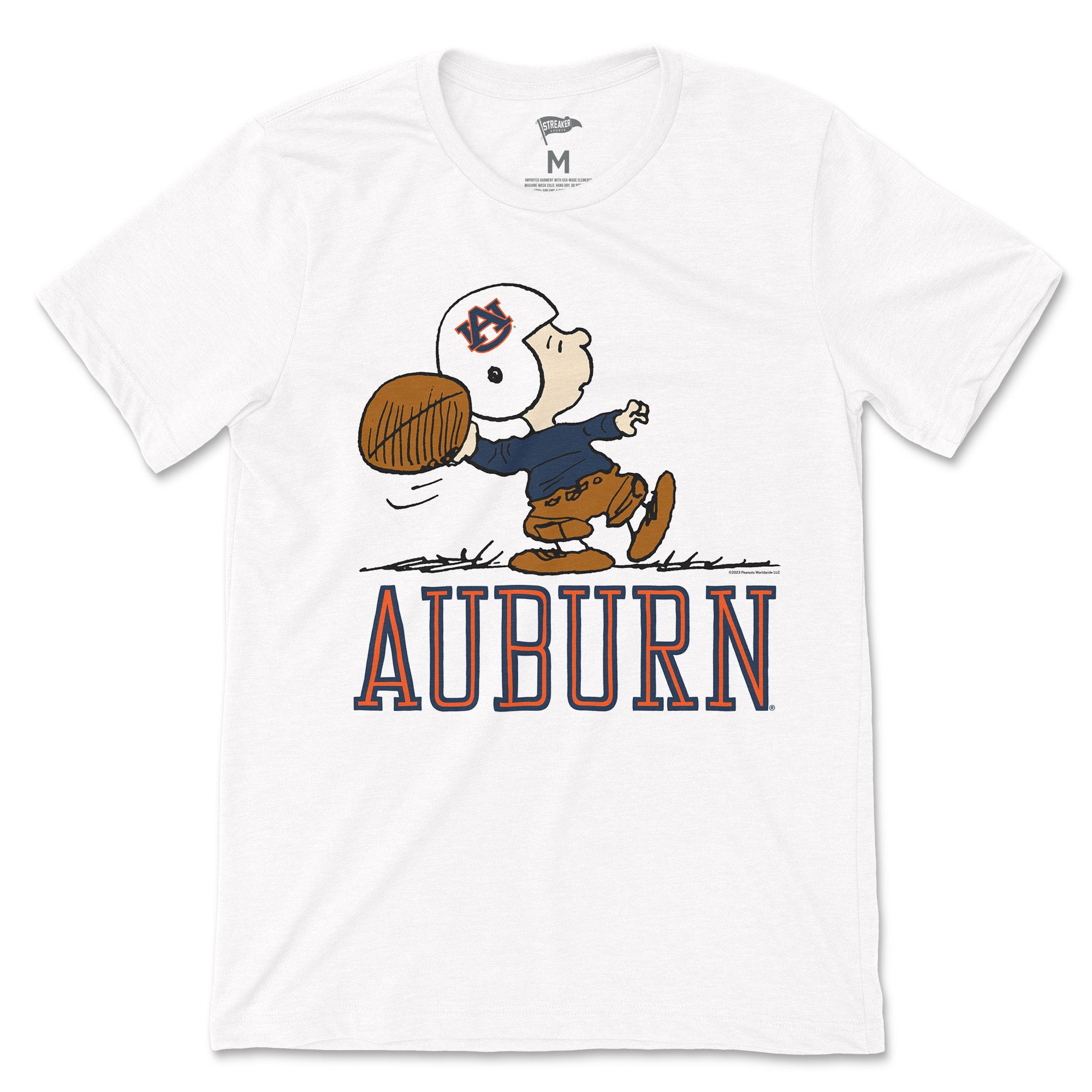 Streaker Sports Peanuts x Auburn QB Tee | Vintage College Collection 🏈🥜