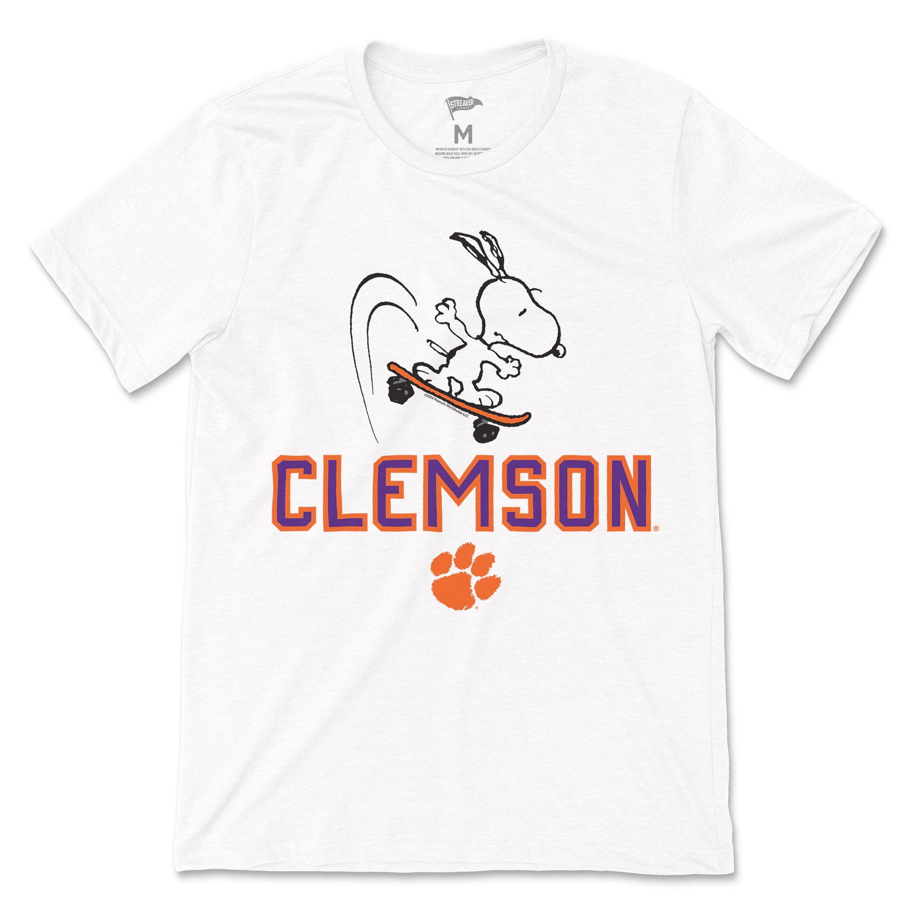 Streaker Sports: Peanuts x Clemson Snoopy Skateboard Tee - Dive into ...