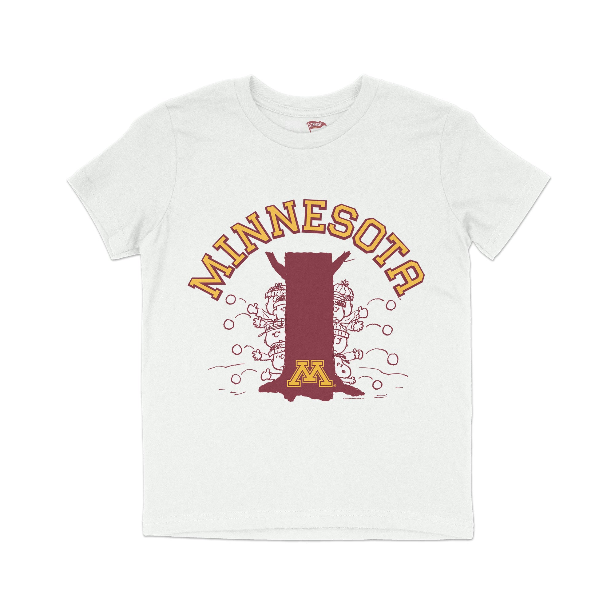 Snoopy & The Gang: Peanuts x Minnesota Snow Gang Youth Tee | Streaker ...
