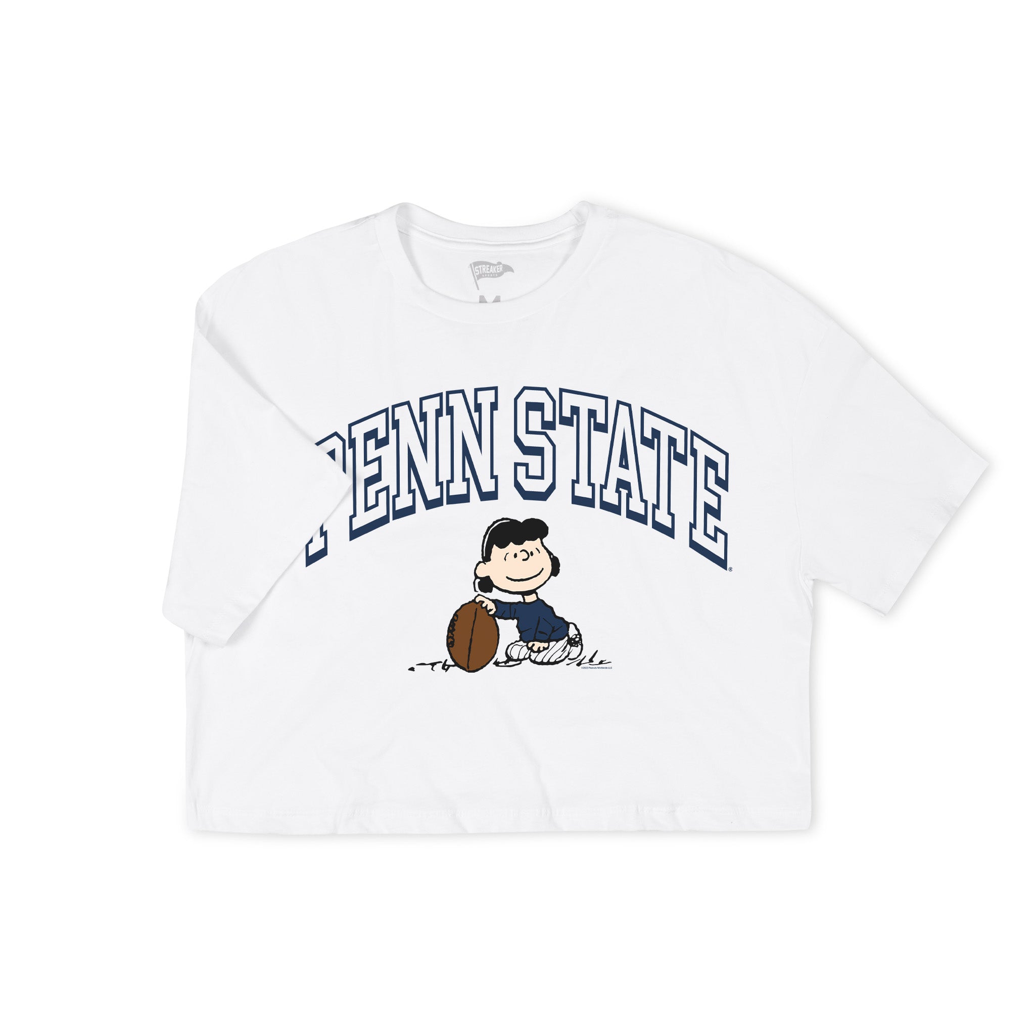 Peanuts x Penn State Lucy Football Crop Tee - Embrace Nostalgic Sports ...