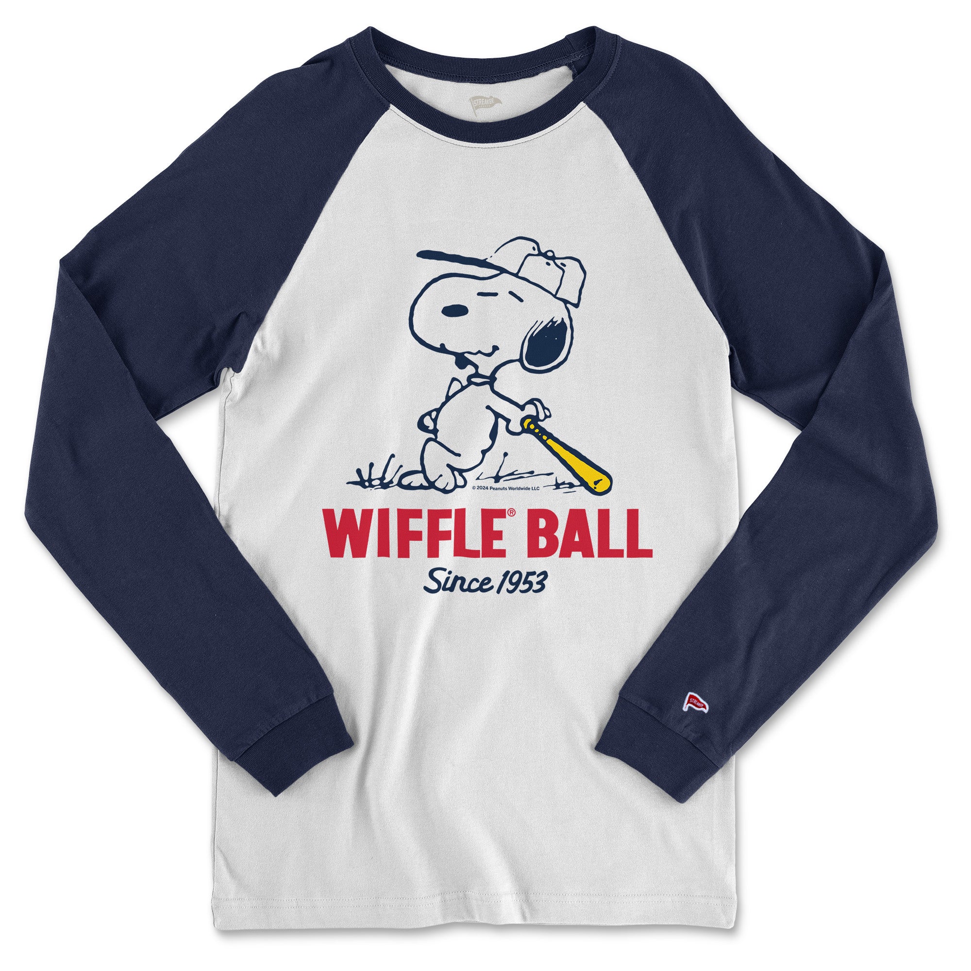 Streaker Sports Peanuts x Wiffle Ball Snoopy Baseball Shirt - Embrace ...