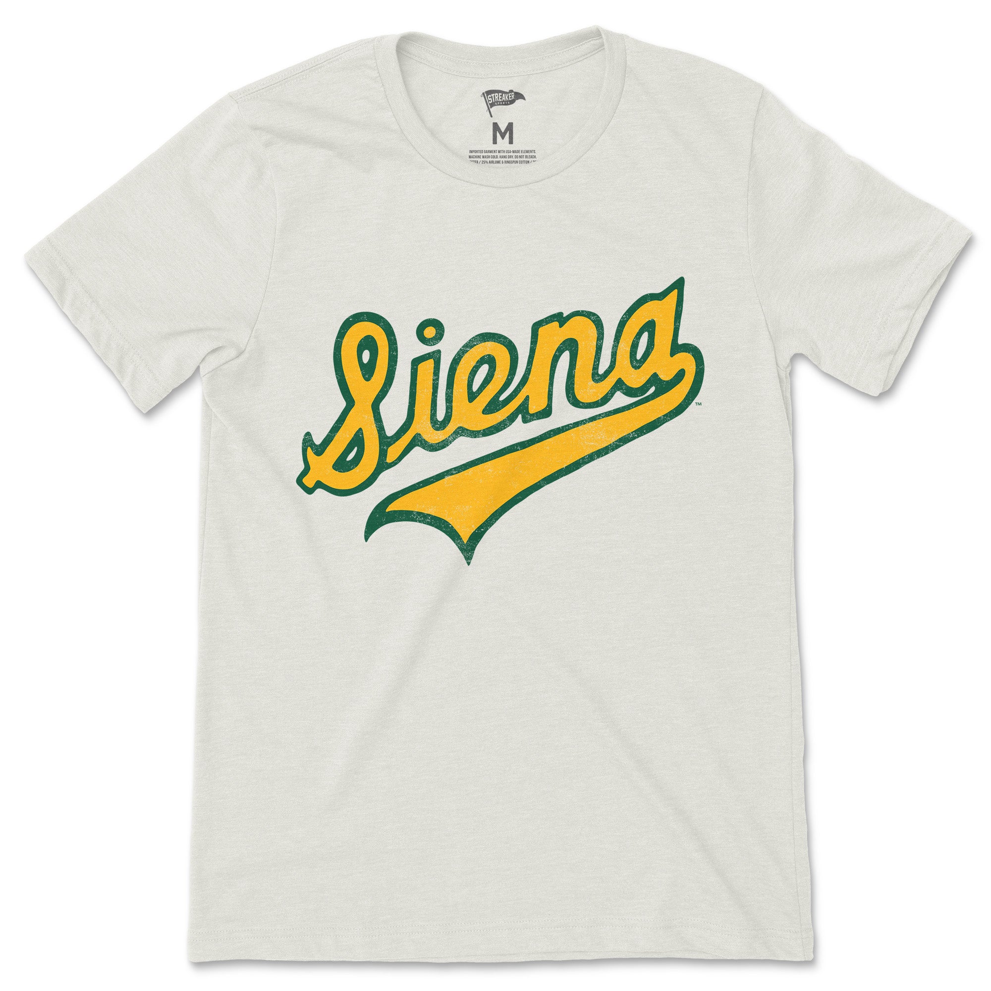 Siena Vintage Baseball Script Tee – Streaker Sports