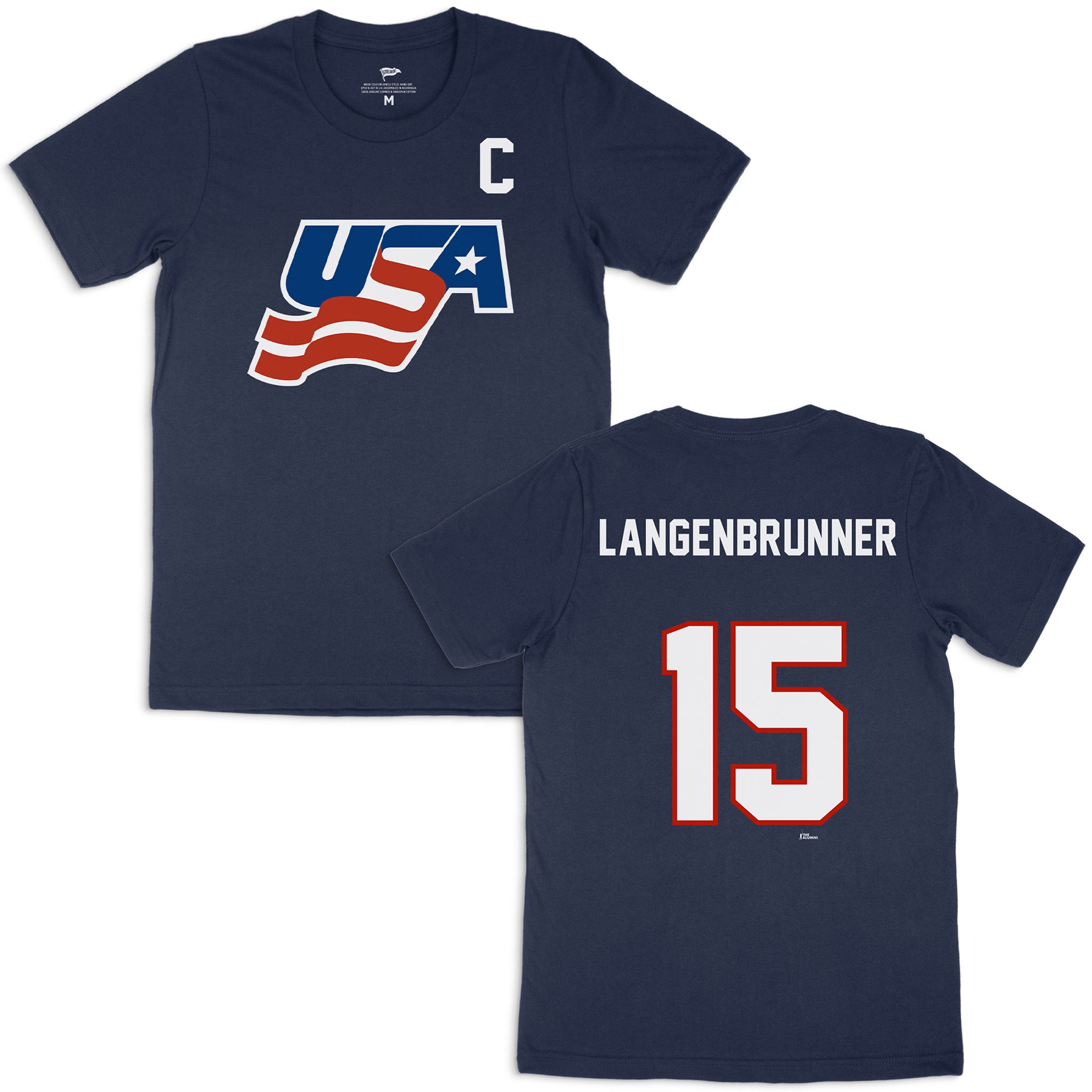 Team USA Jamie Langenbrunner Jersey Tee - Celebrate Team USA Hockey ...