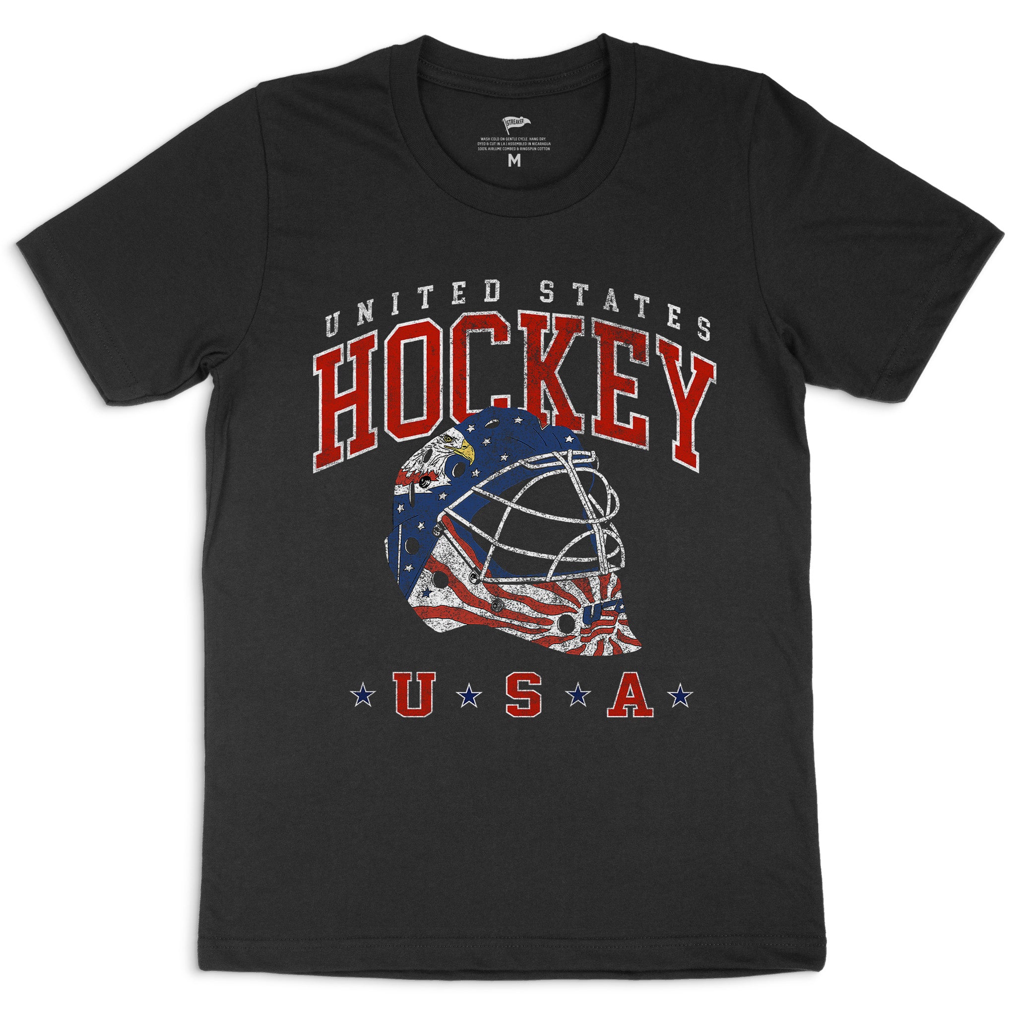 Streaker Sports USA Hockey™ Mask Tee - Embrace 90's Hockey Heritage 🏒🇺🇸