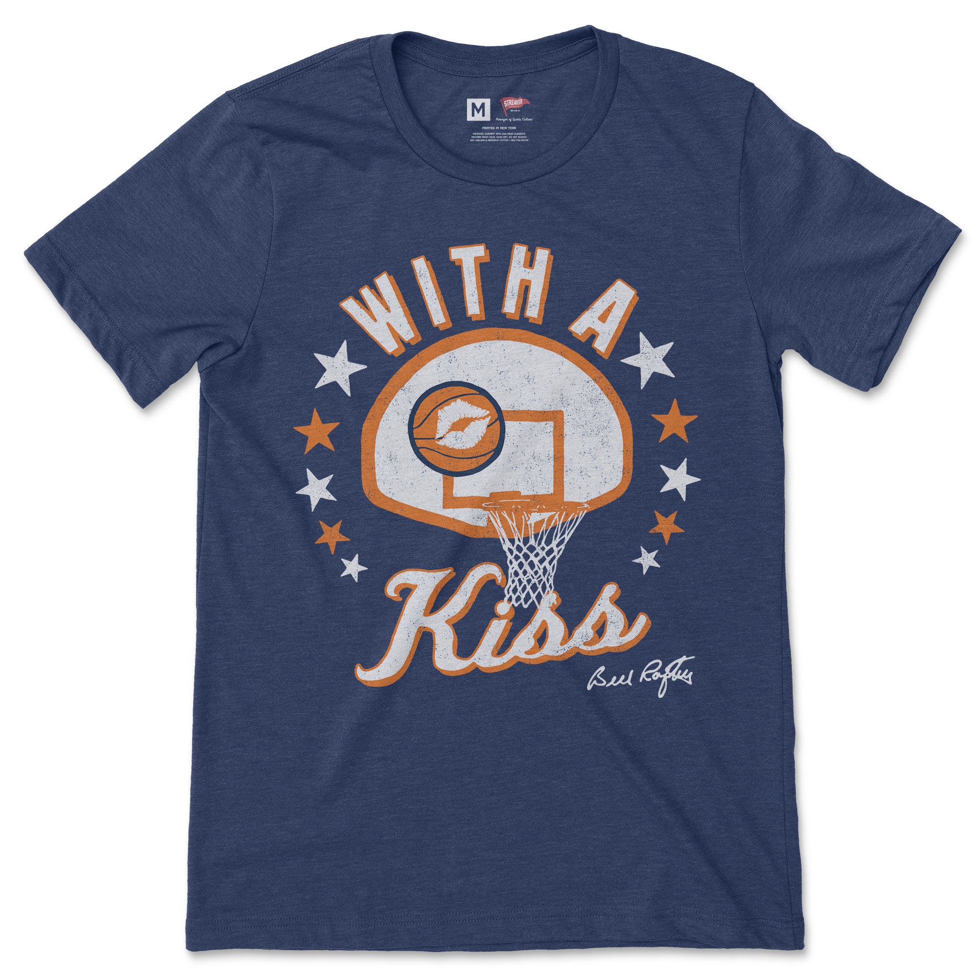 Streaker Sports Bill Raftery WITH A KISS Tee - Iconic Sports Call Revived!