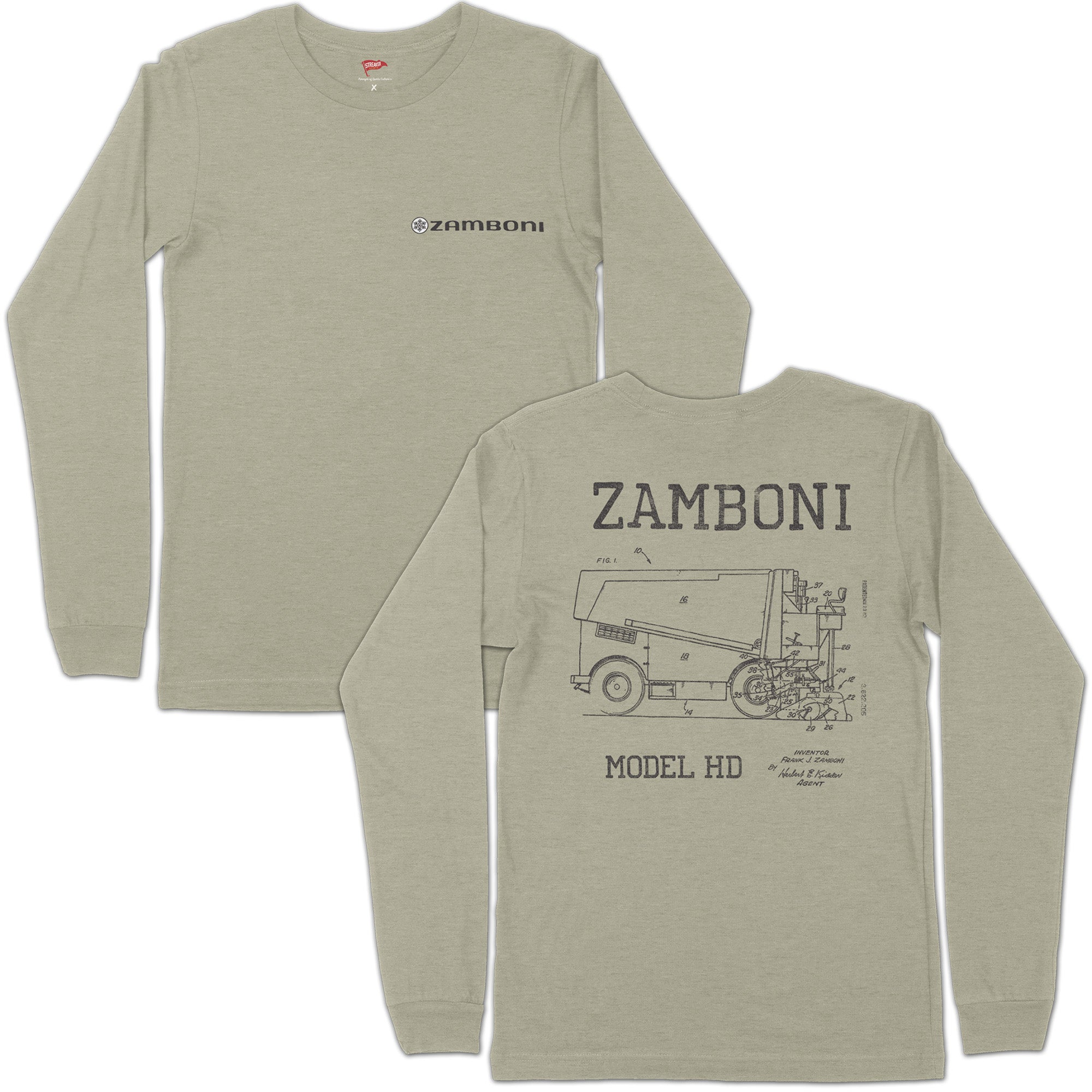 Streaker Sports Zamboni Patent Long Sleeve: Embrace Sports History!